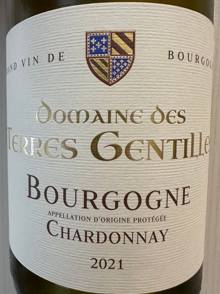 2022 Domaine des Terres Gentilles Bourgogne Blanc, France, Burgundy ...