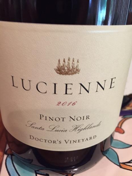 2016 Lucienne Pinot Noir Doctor's Vineyard, USA, California, Central ...