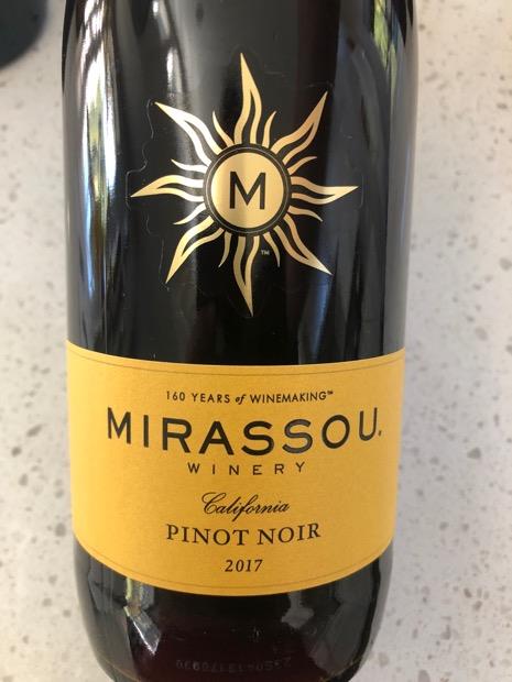 2017 Mirassou Cellars Pinot Noir, USA, California, Central Coast, Santa ...