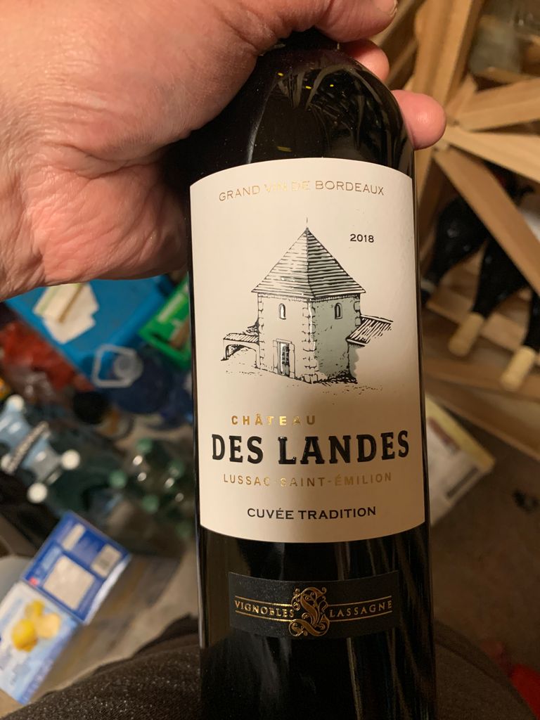 2018 Château des Landes Cuvée Tradition, France, Bordeaux, Libournais ...