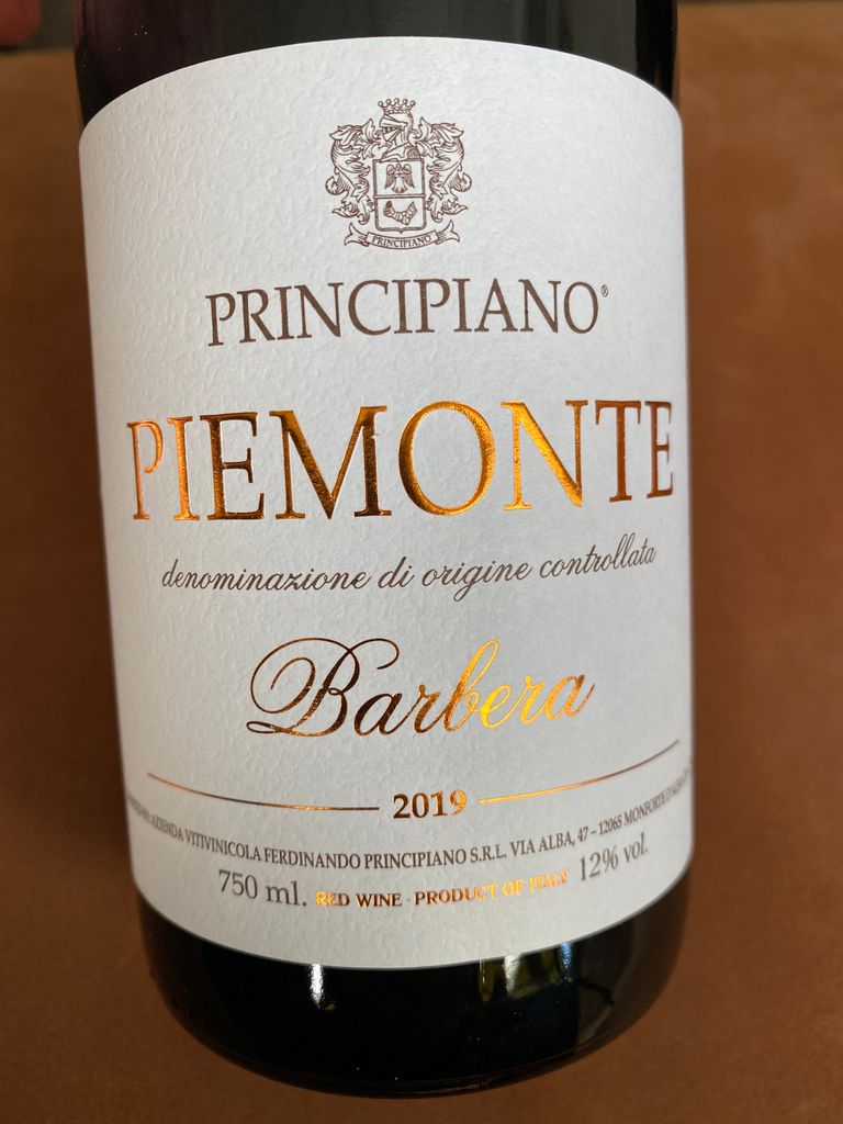 2018 Ferdinando Principiano Barbera Piemonte, Italy, Piedmont, Piemonte ...