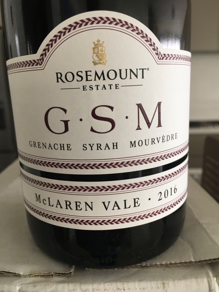2016 Rosemount Estate GSM, Australia, South Australia, Fleurieu ...