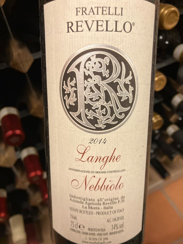 2014 Fratelli Revello Langhe Nebbiolo, Italy, Piedmont, Langhe, Langhe ...