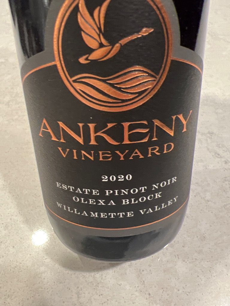 2020 Ankeny Vineyard Pinot Noir Estate Olexa Block, USA, Oregon ...