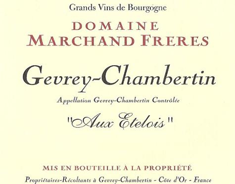 2016 Domaine Marchand Freres Gevrey-Chambertin Aux Etelois, France ...