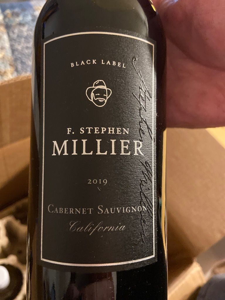 2019 F. Stephen Millier Cabernet Sauvignon Black Label Reserve, USA ...