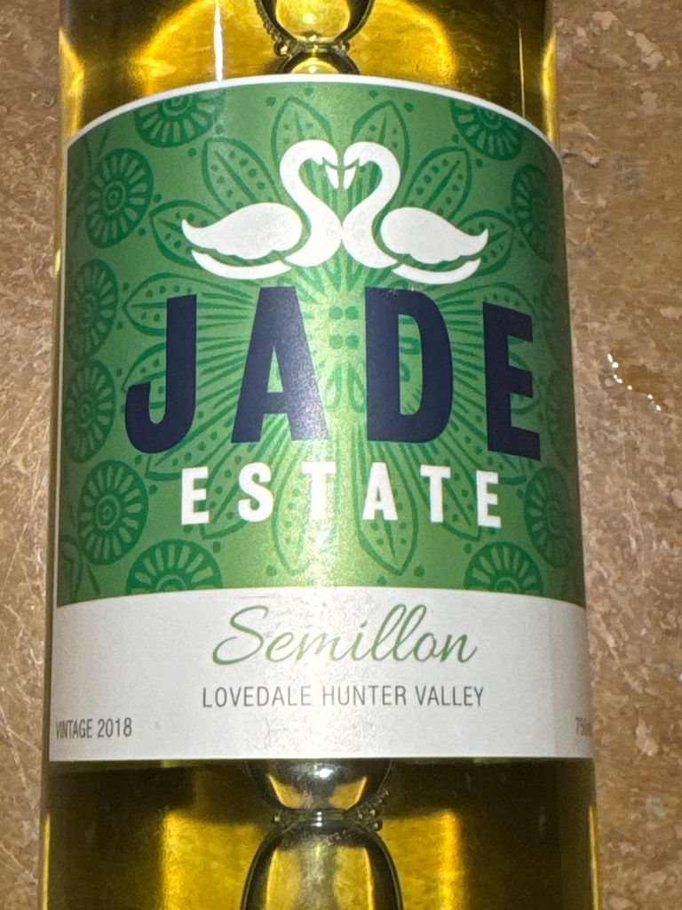 2018 Jade Estate Sémillon Lovedale, Australia, New South Wales, Hunter ...
