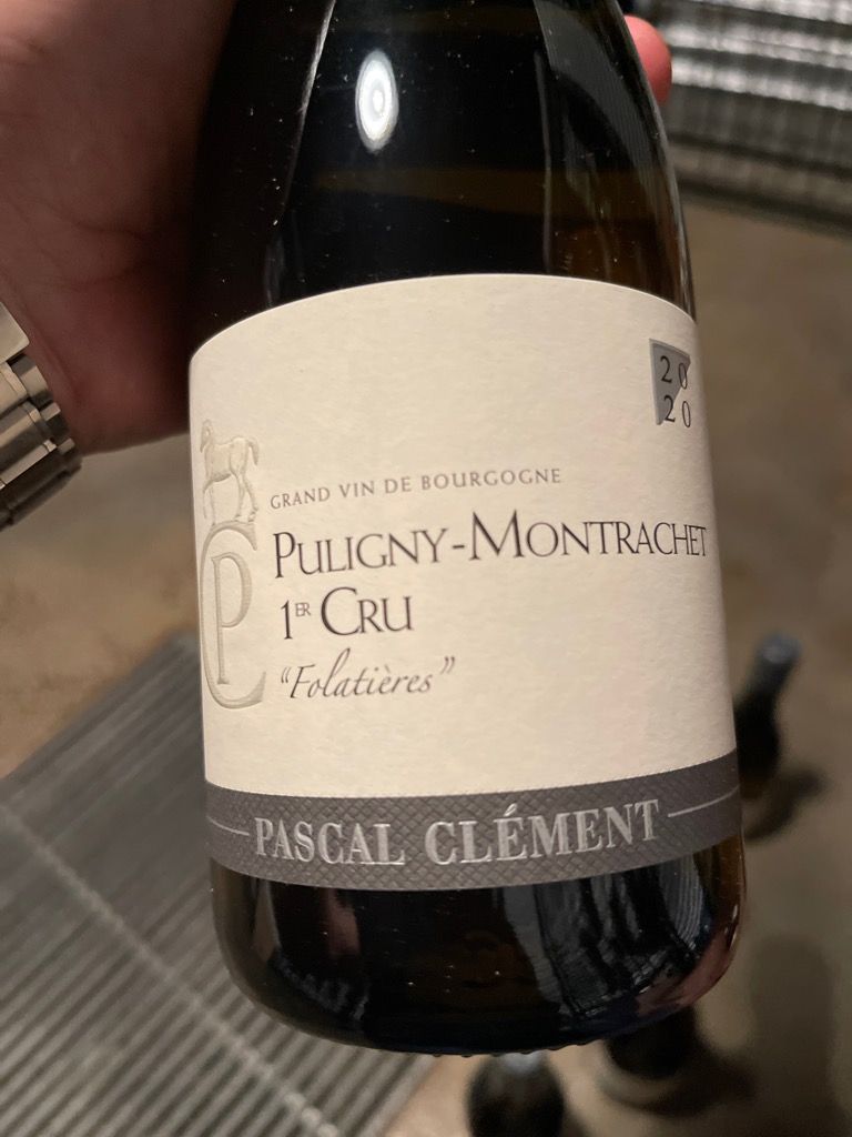 2022 Pascal Clément Puligny-Montrachet 1er Cru Les Folatières, France ...
