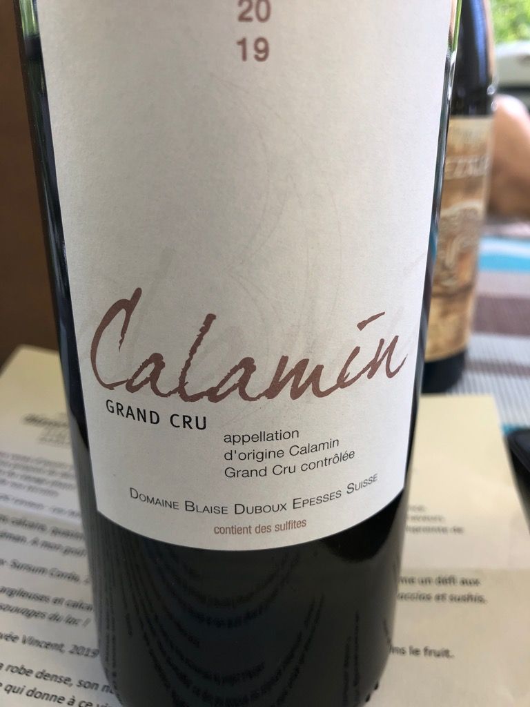 2020 Blaise Duboux Cuvée Vincent Calamin Grand Cru, Switzerland, Vaud ...