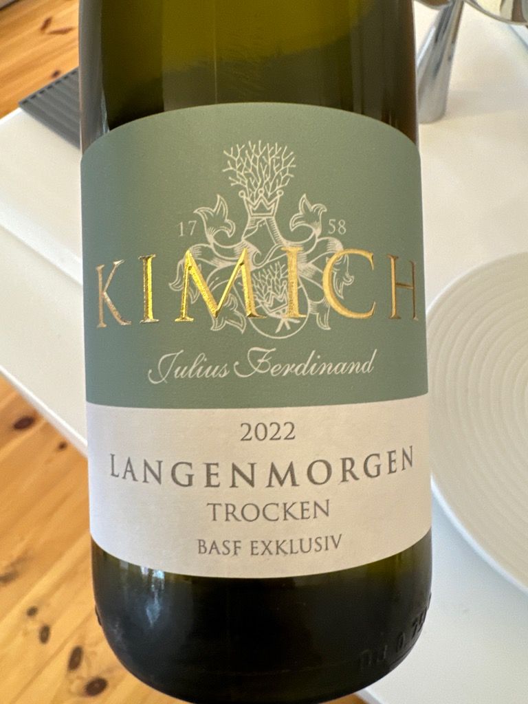2023 Kimich Riesling Langenmorgen Trocken BASF Exklusif, Germany, Pfalz ...
