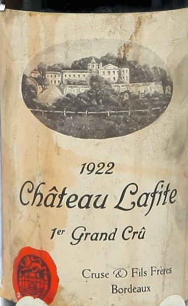 1922 Château Lafite Rothschild, France, Bordeaux, Médoc, Pauillac ...