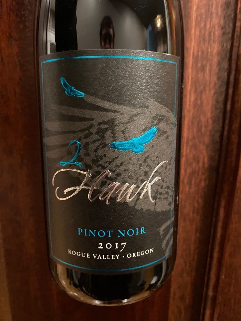 2019 2 Hawk Vineyard & Winery Pinot Noir, USA, Oregon, Southern Oregon ...
