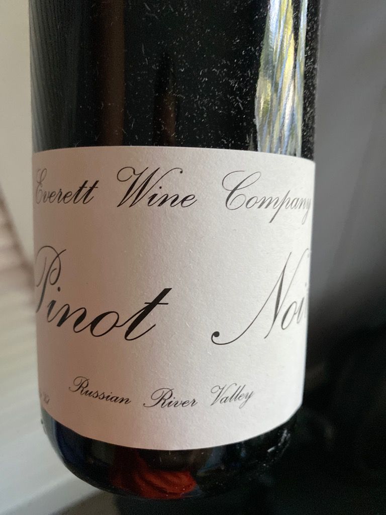 2019 Everett Wine Company Pinot Noir, USA, California, Sonoma County ...