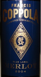 2004 Francis Ford Coppola Merlot Diamond Collection Blue Label, USA ...