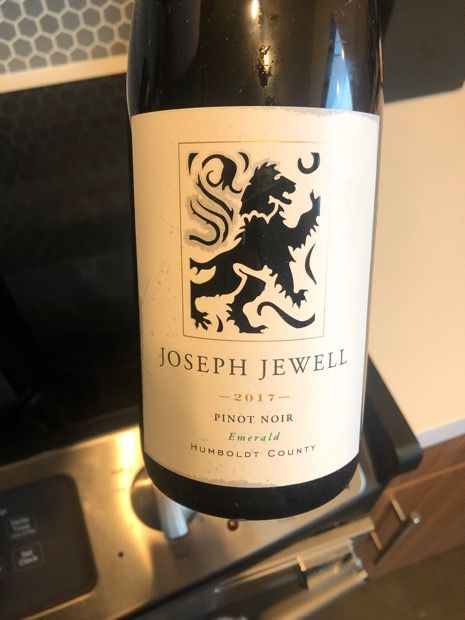 2017 Joseph Jewell Pinot Noir Emerald, USA, California, North Coast ...