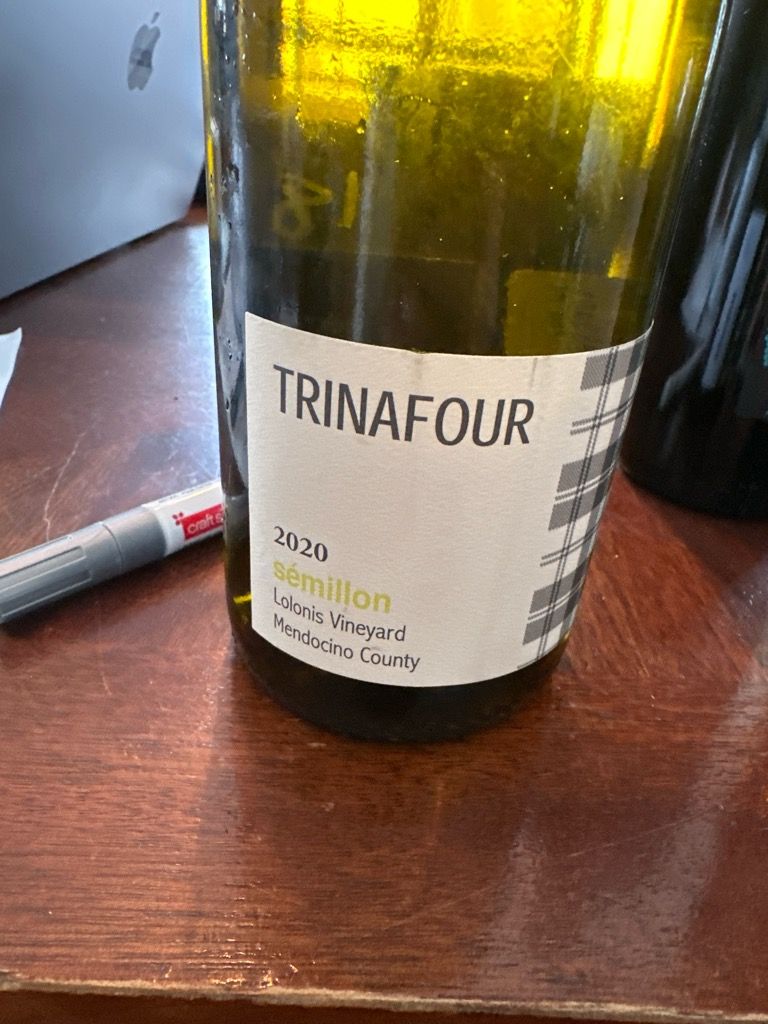 2018 Trinafour Sémillon Lolonis Vineyard, USA, California, North Coast ...