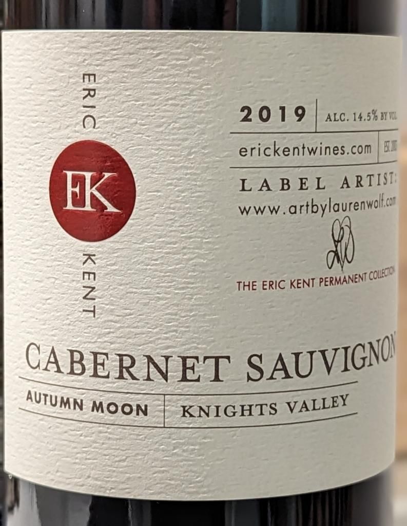 2018 Eric Kent Wine Cellars Cabernet Sauvignon Autumn Moon, USA ...