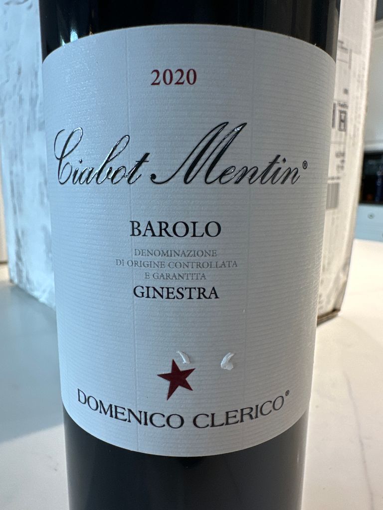 2020 Domenico Clerico Barolo Ciabot Mentin Ginestra, Italy, Piedmont ...