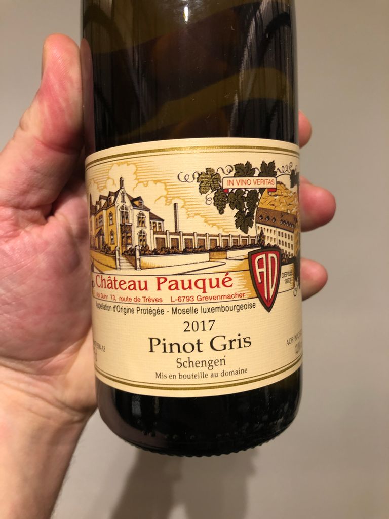 2018 Caves Albert Duhr (Château Pauqué) Pinot Gris, Luxembourg, Moselle ...