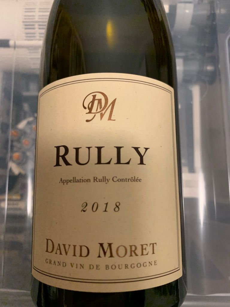 2018 David Moret Rully Blanc, France, Burgundy, Côte Chalonnaise, Rully ...