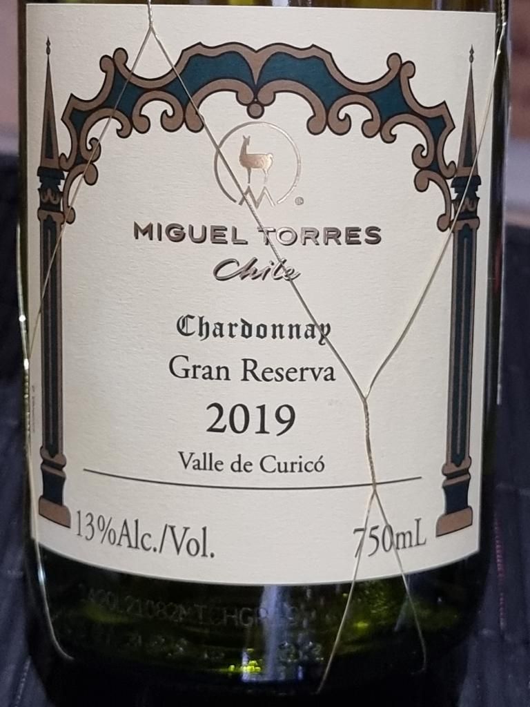2020 Miguel Torres Chardonnay Grand Reserva, Chile, Curico Valley ...