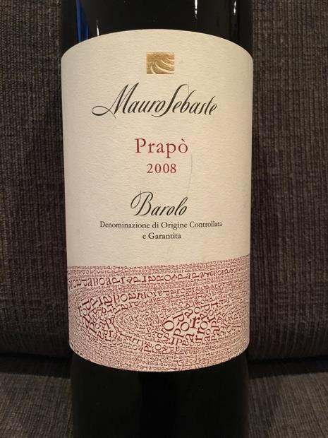 2008 Mauro Sebaste Barolo Prapò, Italy, Piedmont, Langhe, Barolo ...