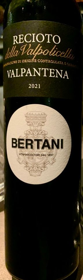 2021 Bertani Recioto della Valpolicella Valpantena, Italy, Veneto ...