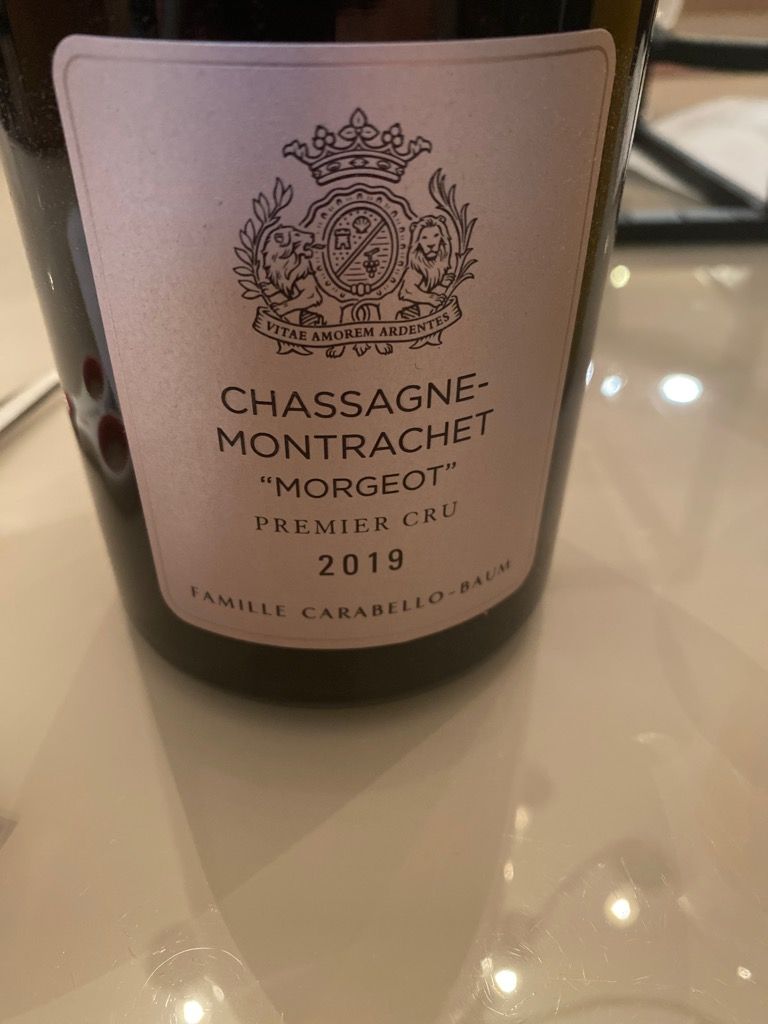 2019 Famille Carabello-Baum Chassagne-Montrachet 1er Cru Morgeot Rouge ...