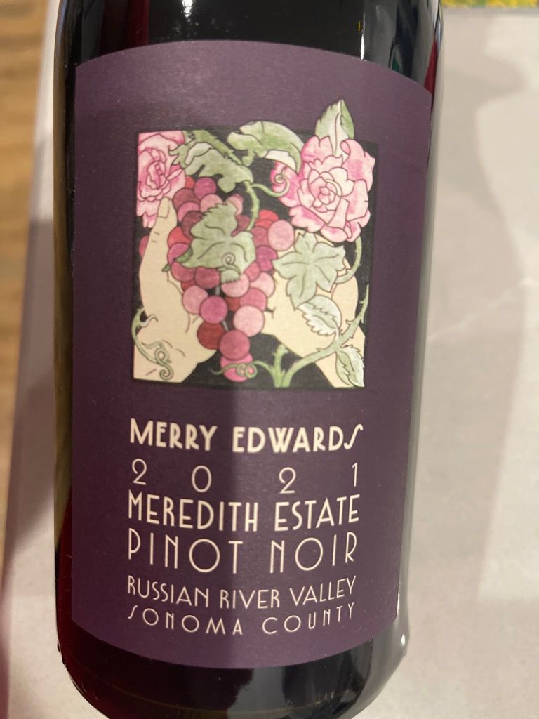 2021 Merry Edwards Pinot Noir Meredith Estate, USA, California, Sonoma ...