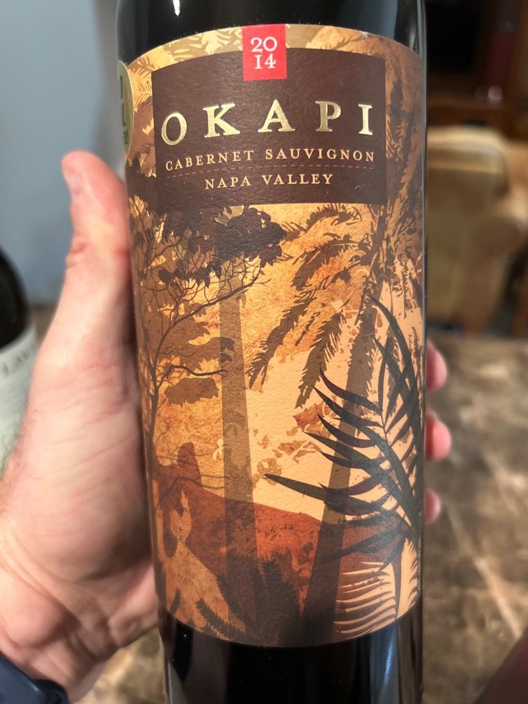2014 Okapi Wines Cabernet Sauvignon Jungle Love Vineyard, USA ...
