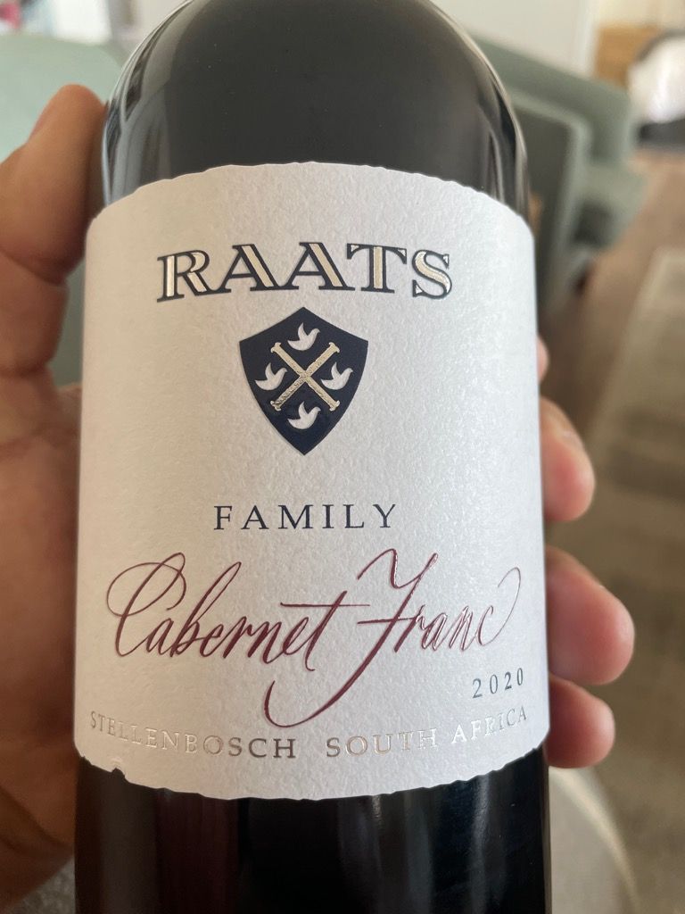 2021 Raats Cabernet Franc Family, South Africa, Coastal Region ...