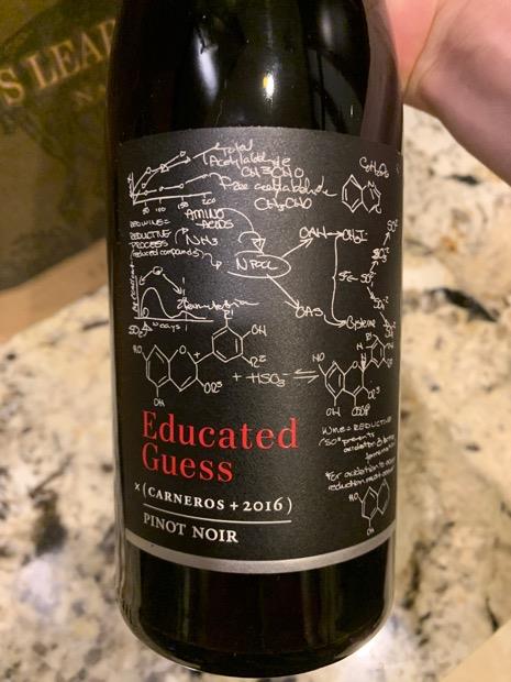 2016 Roots Run Deep Pinot Noir Educated Guess Carneros, USA, California ...