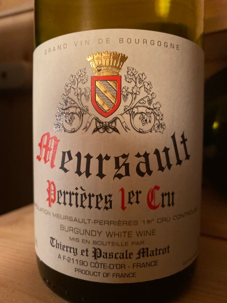 2012 Domaine Matrot Meursault 1er Cru Les Perrières, France, Burgundy ...