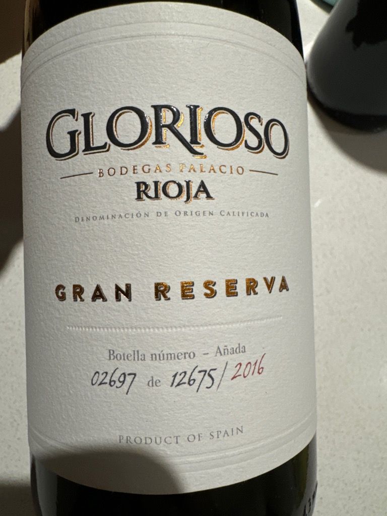 2016 Bodegas Palacio Rioja Cosme Palacio Glorioso Crianza, Spain, La ...