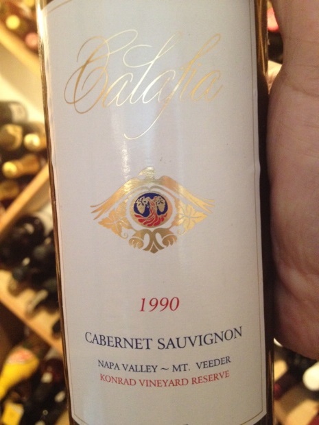 1990 Calafia Cabernet Sauvignon Reserve Konrad Vineyard, USA ...