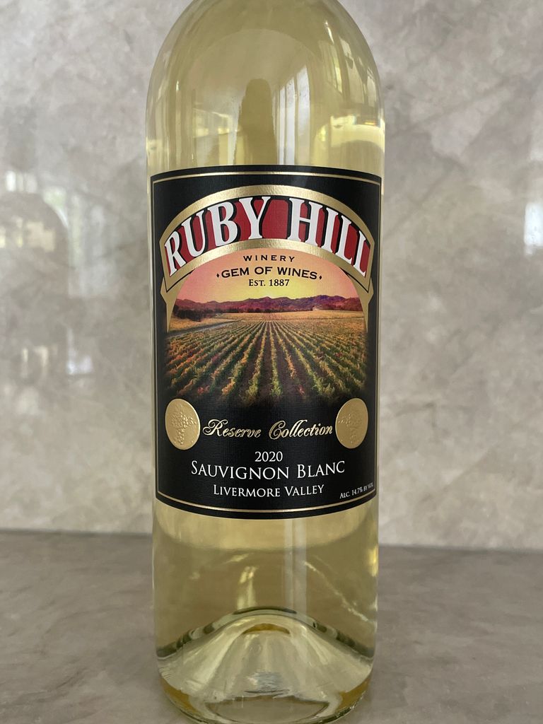 2021 Ruby Hill Winery Sauvignon Blanc Reserve Livermore Valley, USA ...
