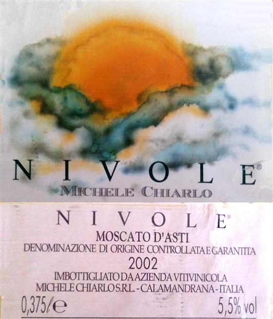 2002 Michele Chiarlo Moscato d'Asti Nivole, Italy, Piedmont, Asti ...