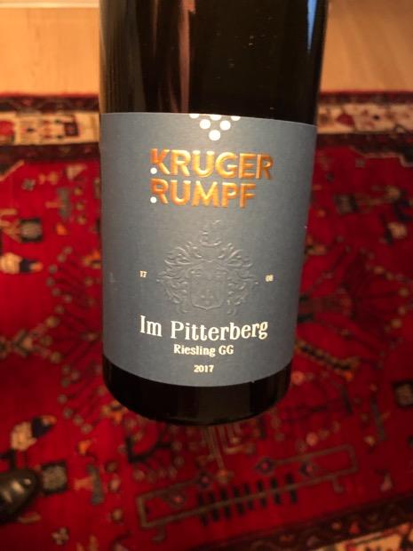 2017 Kruger-Rumpf Im Pitterberg Riesling Großes Gewächs, Germany, Nahe - CellarTracker