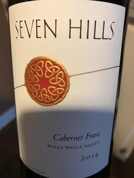 2014 Seven Hills Winery Cabernet Franc, USA, Washington, Columbia Valley, Walla Walla Valley ...