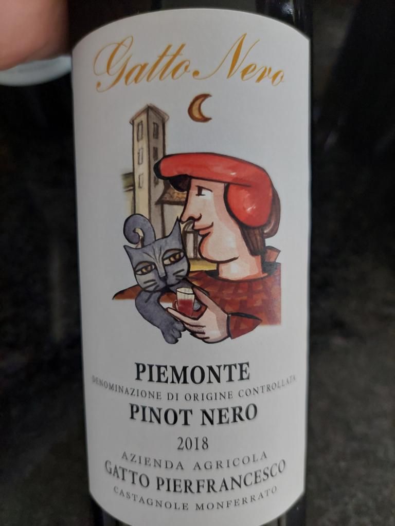 2018 Gatto Pierfrancesco Piemonte Pinot Nero Gatto Nero, Italy ...