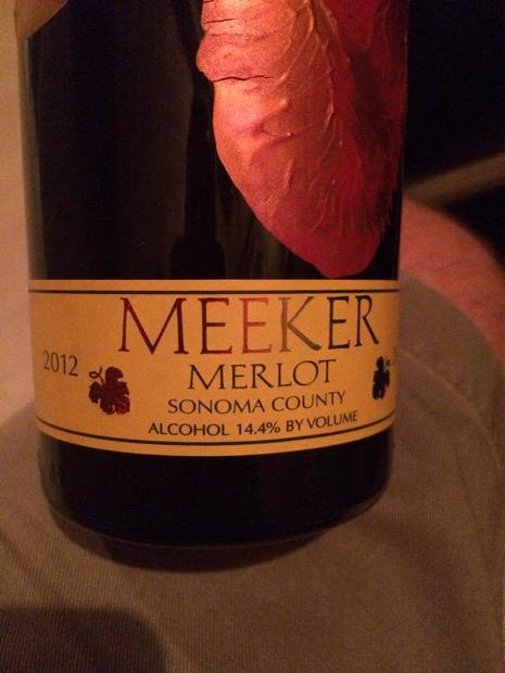2012 Meeker Merlot Winemaker's Handprint, USA, California, Sonoma ...
