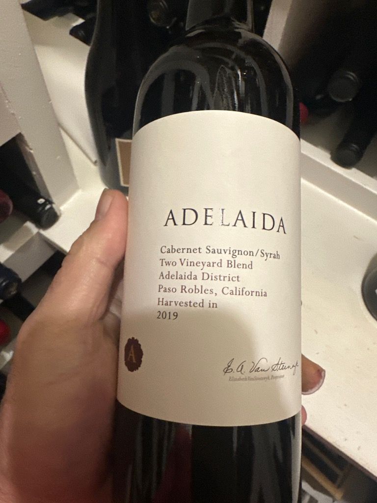 2019 Adelaida Cabernet Sauvignon-Syrah Signature Two Vineyard Viking ...