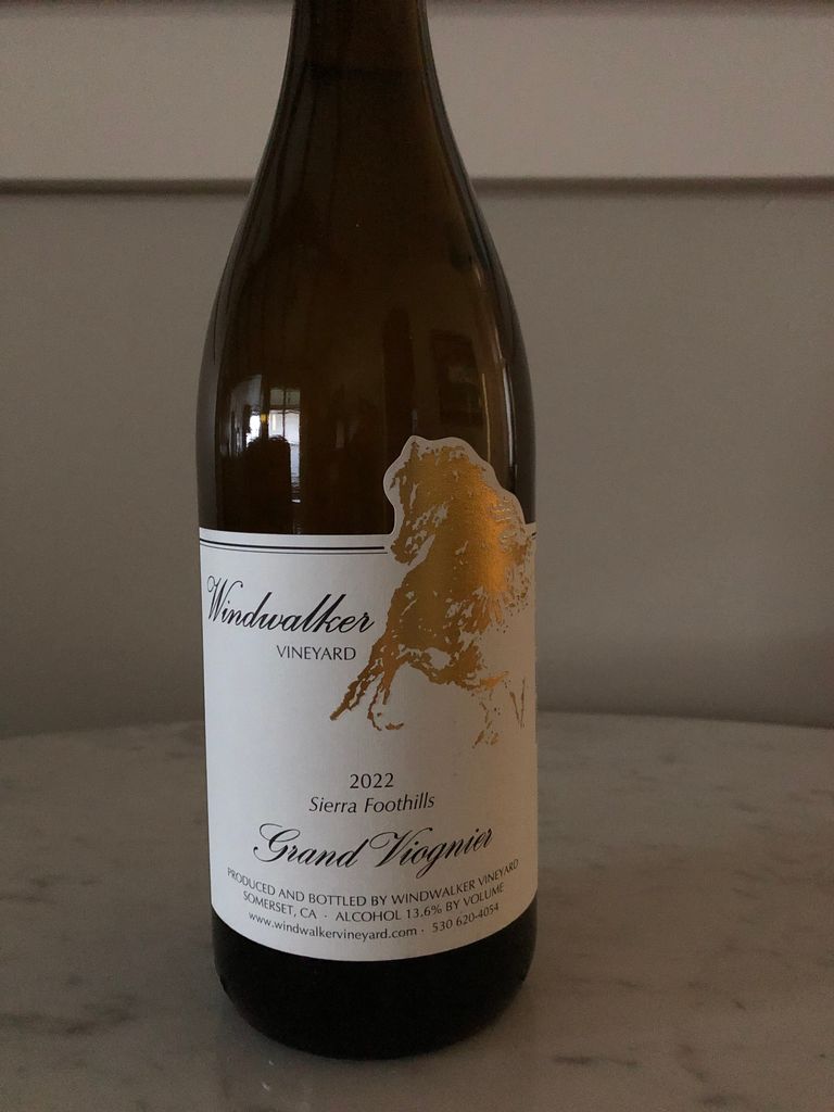 2022 Windwalker Vineyard Viognier Grand Fairplay El Dorado, USA ...