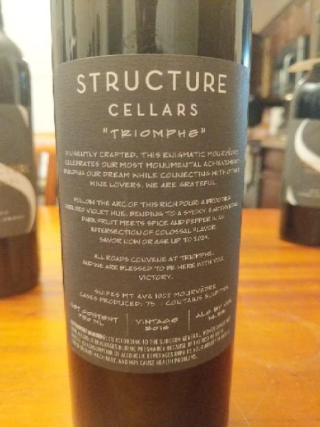2016 Structure Cellars Triomphe, USA, Washington, Columbia Valley ...