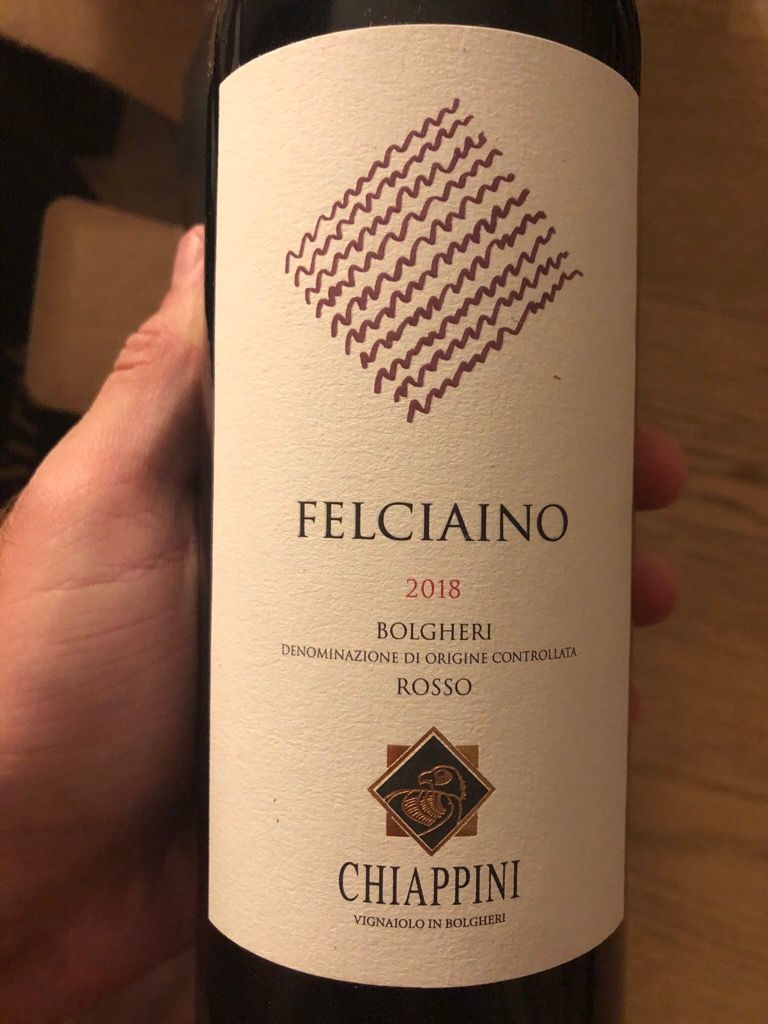 2018 Giovanni Chiappini Bolgheri Felciaino, Italy, Tuscany, Bolgheri ...