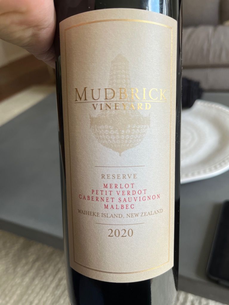 2022 Mudbrick Reserve Merlot Petit Verdot Cabernet Sauvignon Malbec ...