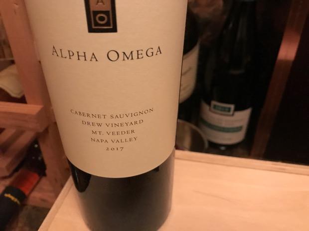 2017 Alpha Omega Cabernet Sauvignon Drew Vineyard, USA, California ...