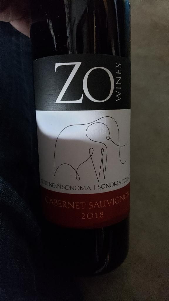 2018 Zo Wines Cabernet Sauvignon, USA, California, Sonoma County ...