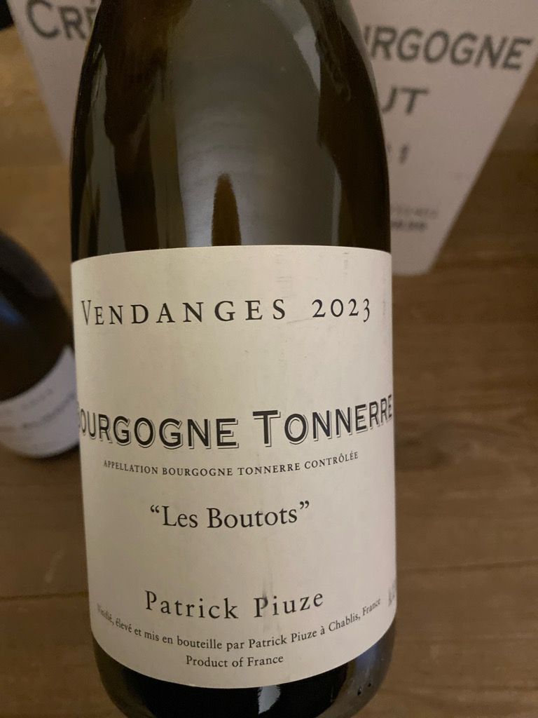 2023 Patrick Piuze Bourgogne Tonnerre Les Boutots Blanc, France ...