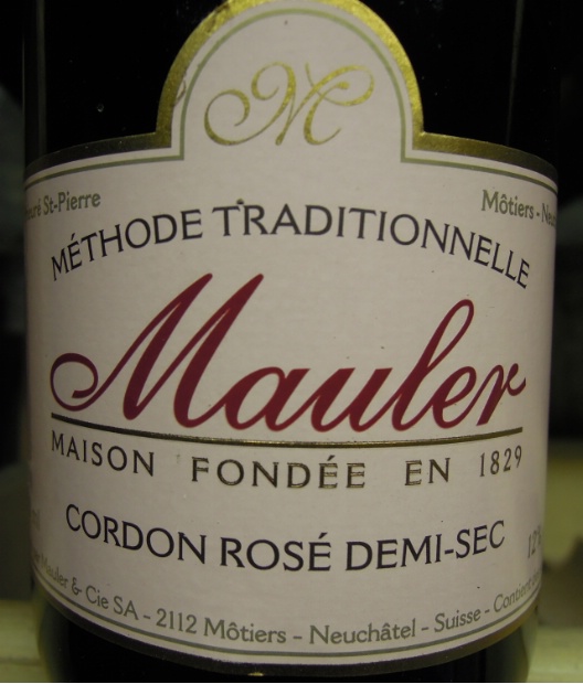 2020 Mauler Cordon Rosé Demi-sec, Switzerland, Three Lakes, Neuchâtel ...